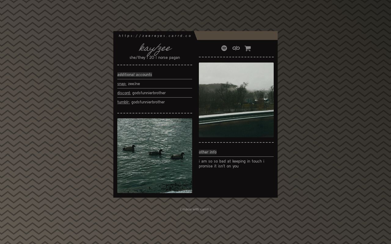 god's funnier brother | carrd